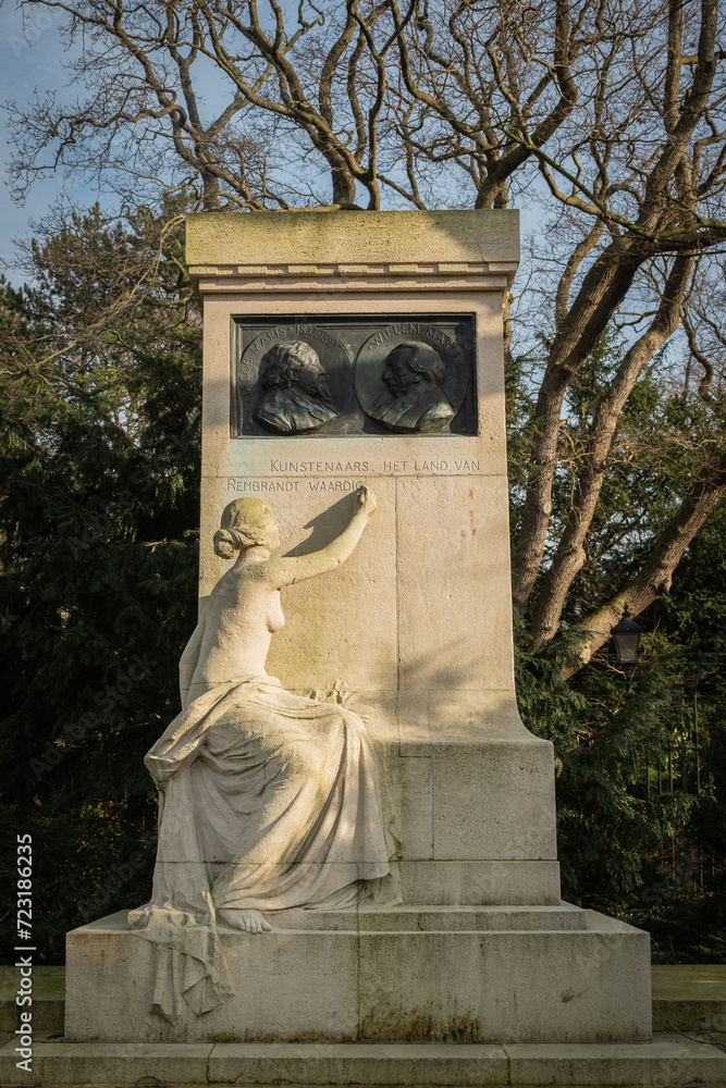 memorial monument for brothers Jacob and Willem Maris in the Hague ...