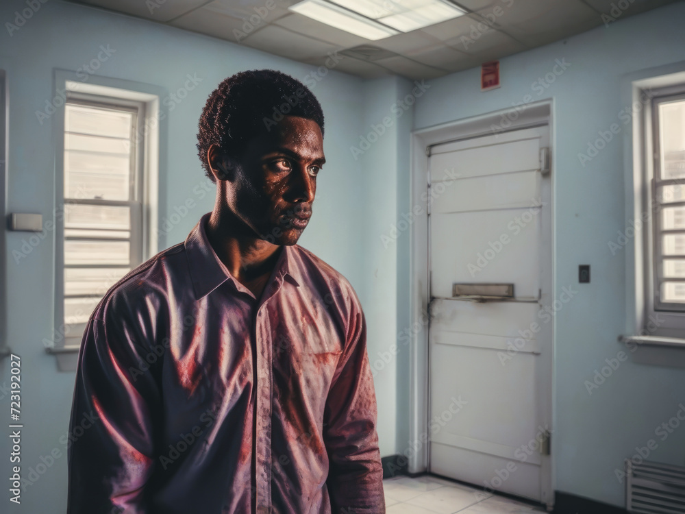 man with mental health difficulties, delusions, disorders ...