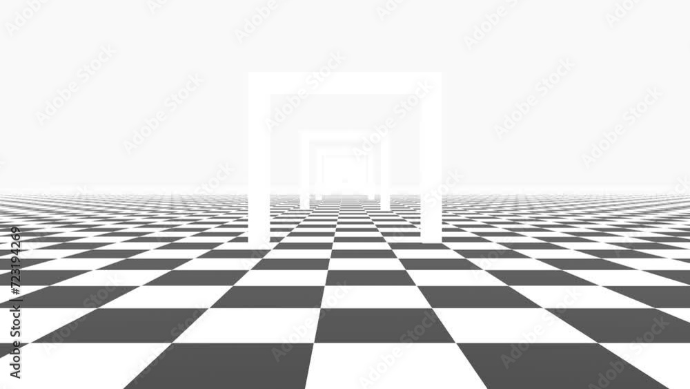 3d abstract Checkered board architecture Checkerboard background with ...