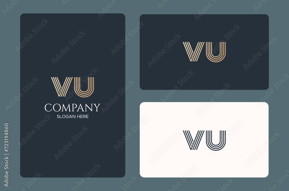 VU logo design vector image Stock Vector | Adobe Stock