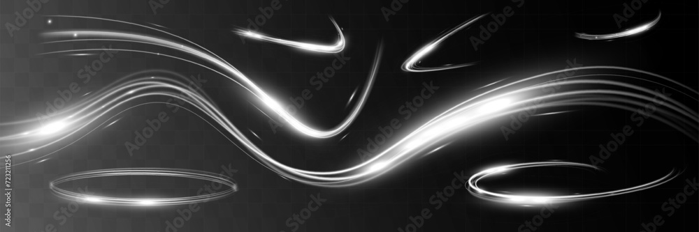 Light flare wave shine effect,vector glow line sparkle shine. Silver ...