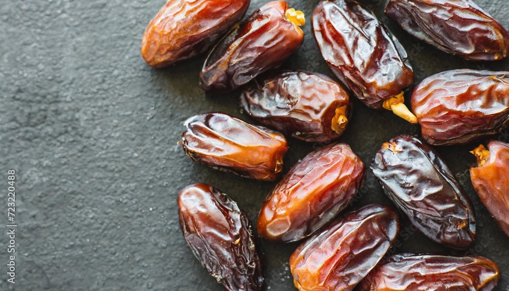 date fruits dates fruit border design isolated on black background heap ...