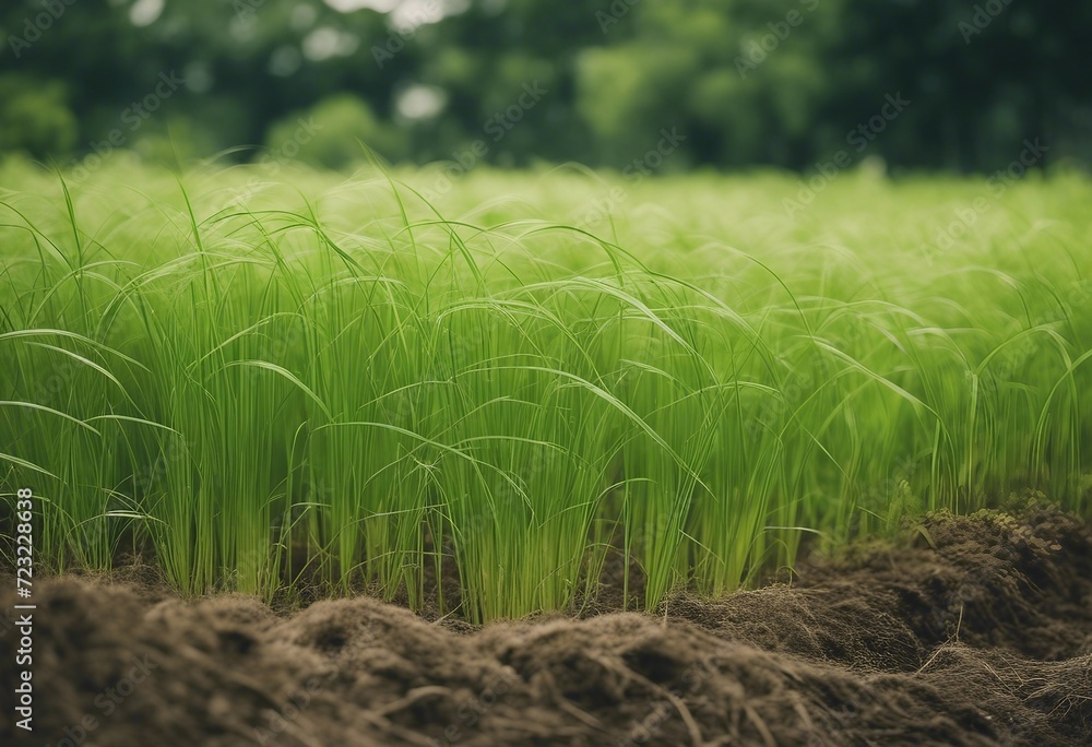 Green vetiver grass field Vetiver System is used for soil and water ...