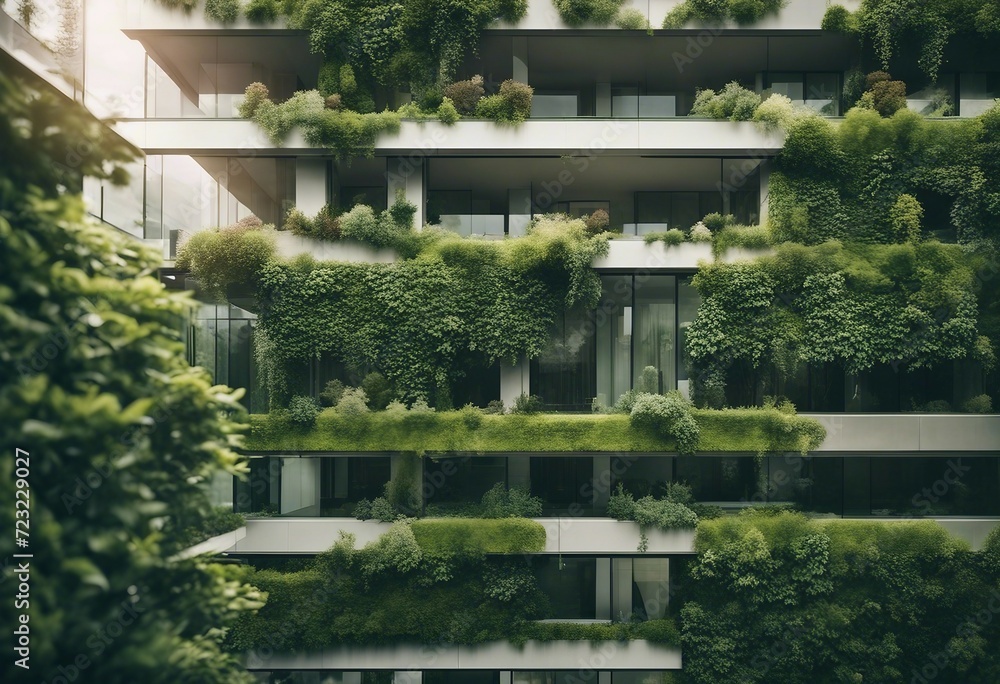 Sustainable green building in modern city Green architecture Eco ...