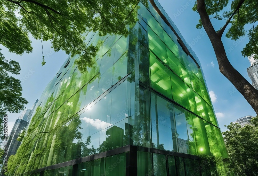 Sustainble green building Eco-friendly building Sustainable glass ...
