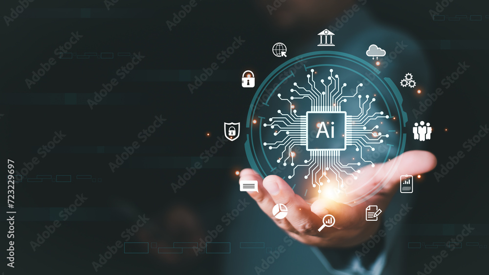 Ai technology, Artificial Intelligence. man using technology smart robot AI, artificial ...