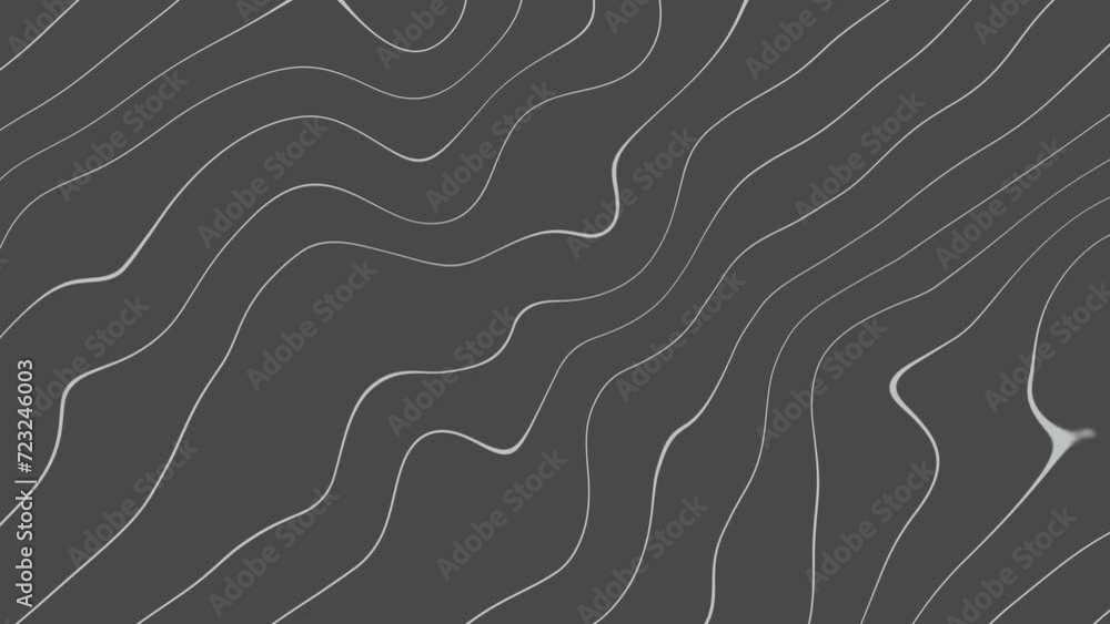 Wavy white Lines Motion Graphic on grey abstract background animation ...