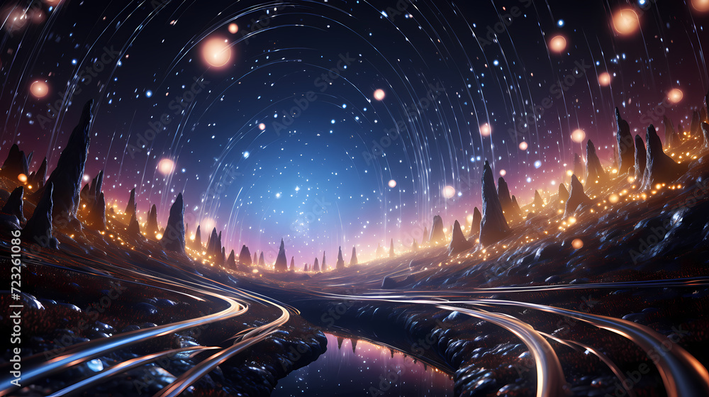 Line glowing motion blur illustration light background, energy neon ...