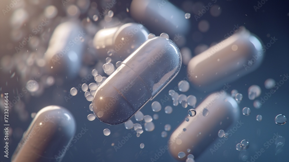 A visual concept showcasing magnesium supplement pills, essential for ...