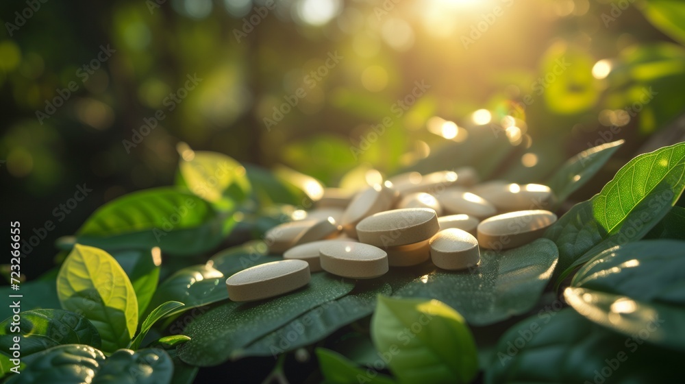 A visual concept showcasing magnesium supplement pills, essential for ...