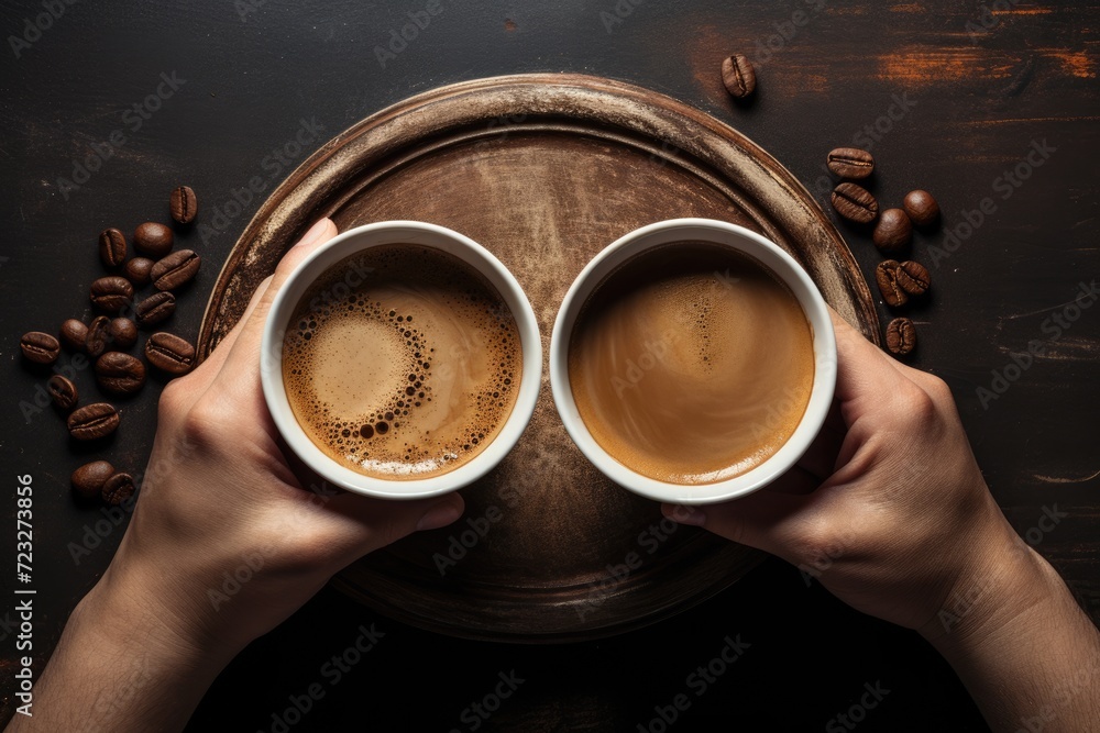 Helping Hands in Coffee Art: Creative Espresso Cups with Hand-Drawn ...