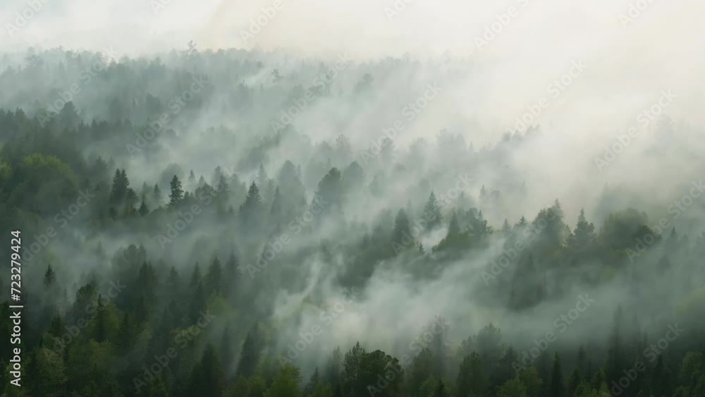 wildfire smoke aerial video. uncontrolled wild fire in forest area ...
