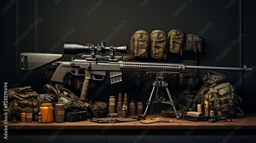 Weapons and military equipment for soldiers, Assault gun rifles and ...