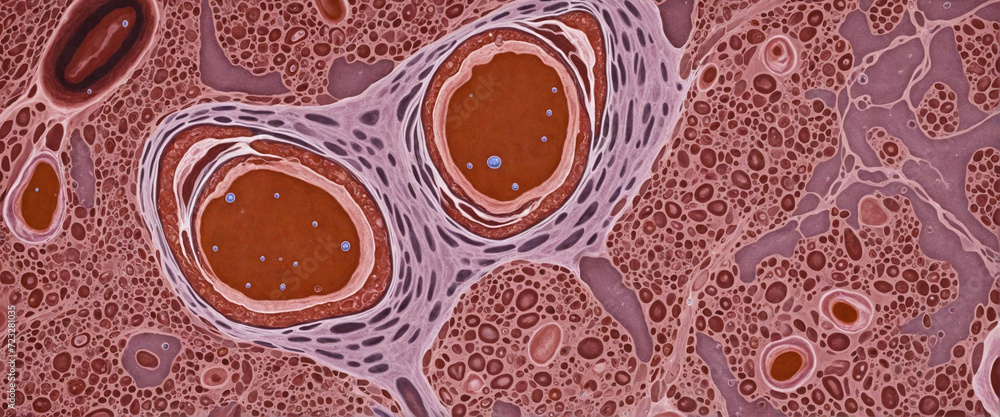 Visibly Fatty Liver Cells Showing Lipid Accumulation Under H&E Staining ...