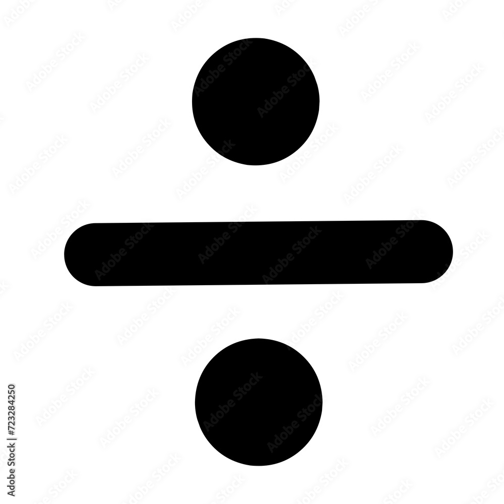 Division mark Icon on transparent background, PNG Stock Illustration ...