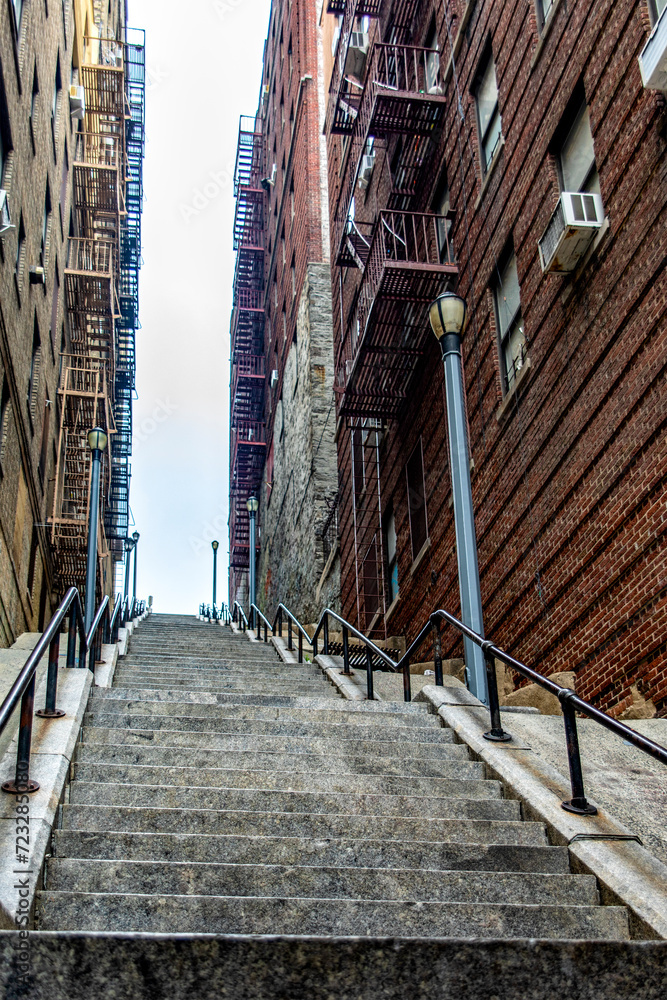 Vertical photo of the Joker stairs in the famous Bronx neighborhood of ...