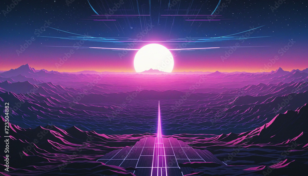 80s Retro Cyberland: A Futuristic Journey through Digital Sci-Fi ...