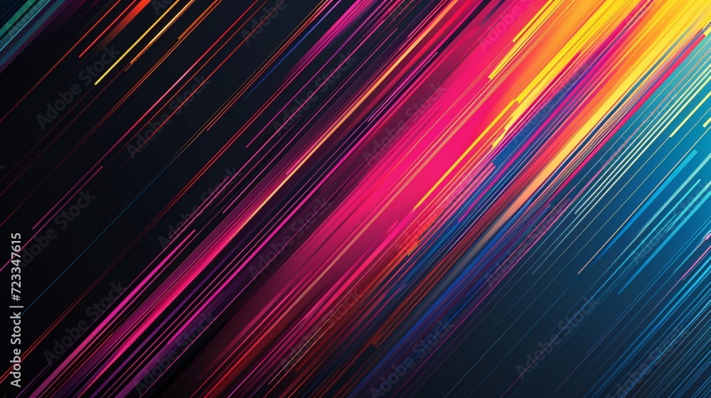 Dynamic diagonals of vibrant gradients unfold on the dark backdrop ...