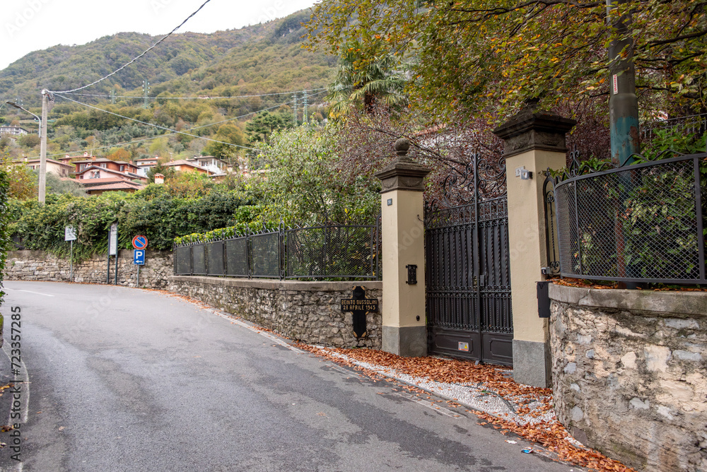 TREMEZZO, ITALY - OCTOBER 05, 2023 - Place of the execution of Italians ...
