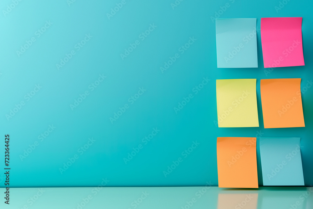 Colorful abstract background pattern of empty sticky notes, colorful ...