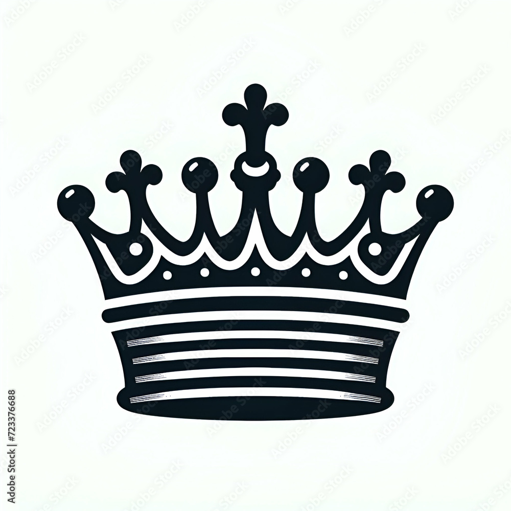 crown icon. royal and queen icon black and white. logo for crown. sign ...