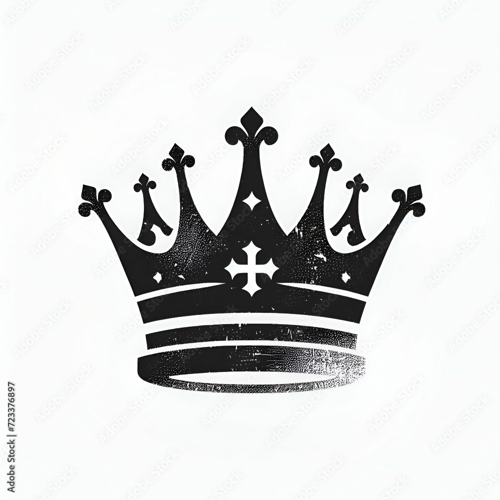 crown icon. royal and queen icon black and white. logo for crown. sign ...