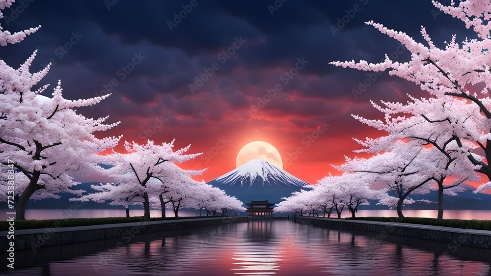 Japan national foundation day february 11, graffiti style poster, red ...