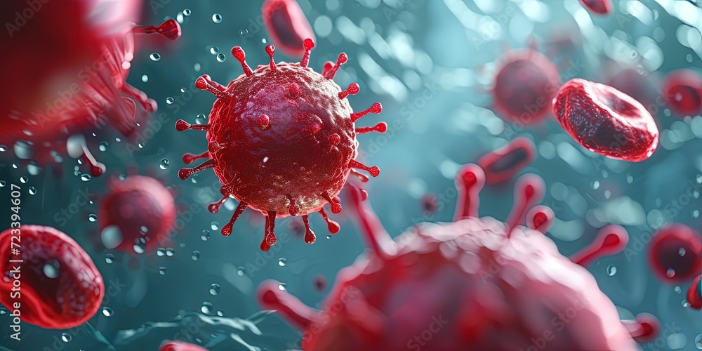 Blood cells close up, blood as our immune system, red blood cells ...