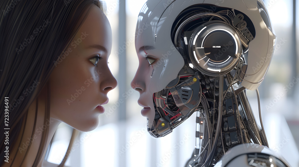 focus on its semi-human appearance. The AI should look almost ...