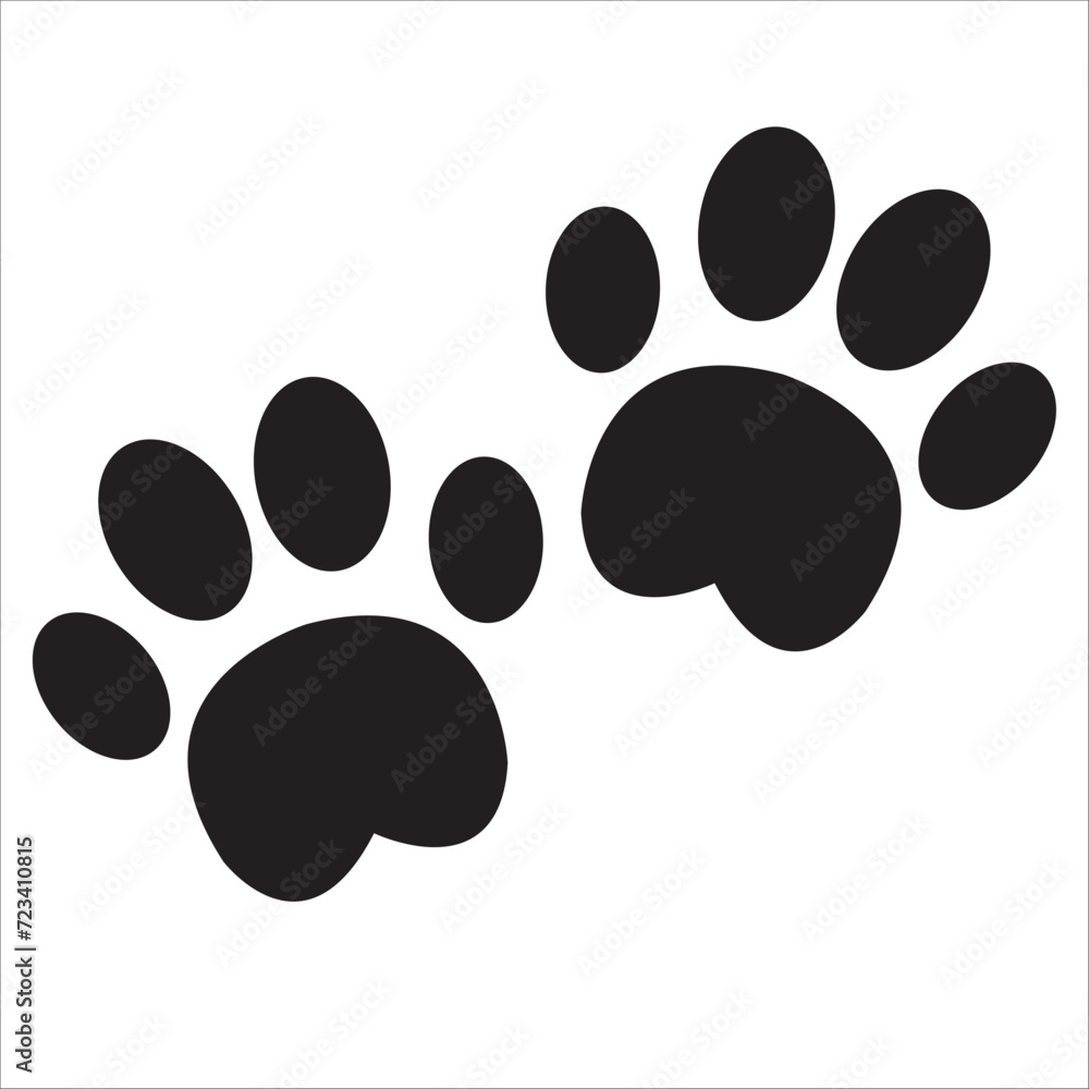 Paw icon vector for web and mobile app. paw print sign and symbol. dog ...