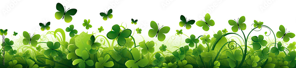 Clover graphic element isolated on a transparent background created ...