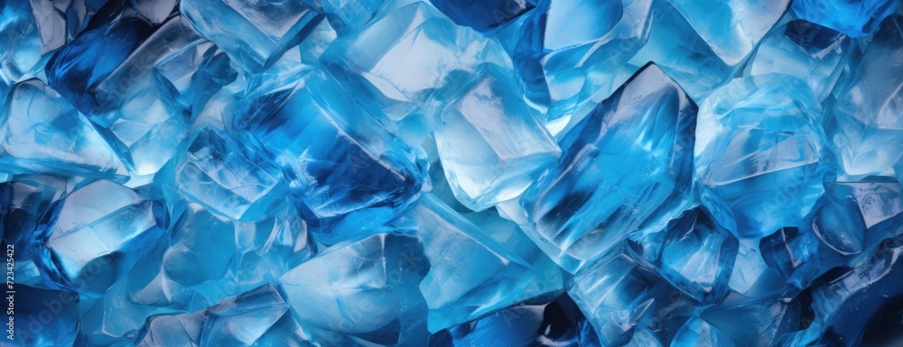 light blue crystals made from glass stock image, in the style of boldly ...