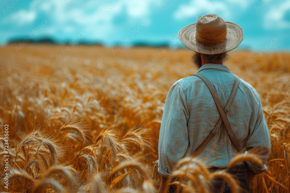 A natural image of a farmer from a rural background, depicting the ...