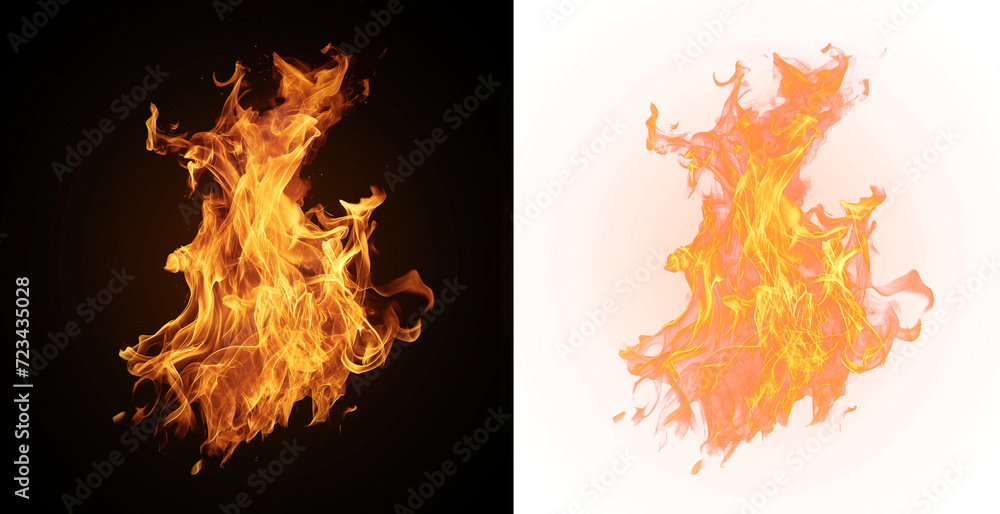 Artistic Fire Illustration on Transparent Background, Art-inspired fire ...