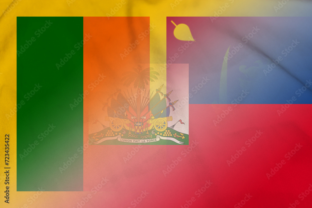 Sri Lanka and Haiti official flag international negotiation HTI LKA ...