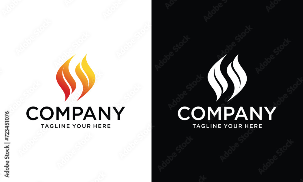letter S fire logo, letter S and fire, combination logo with 3 d yellow ...