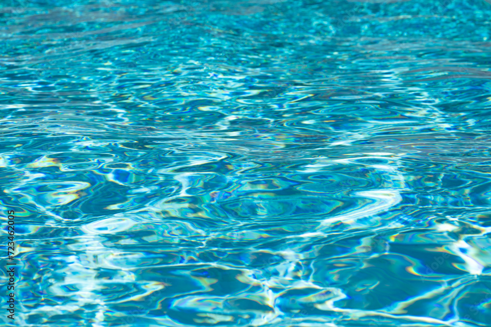 Pool water surface. Water texture. Swimming pool surface. Blue water ...