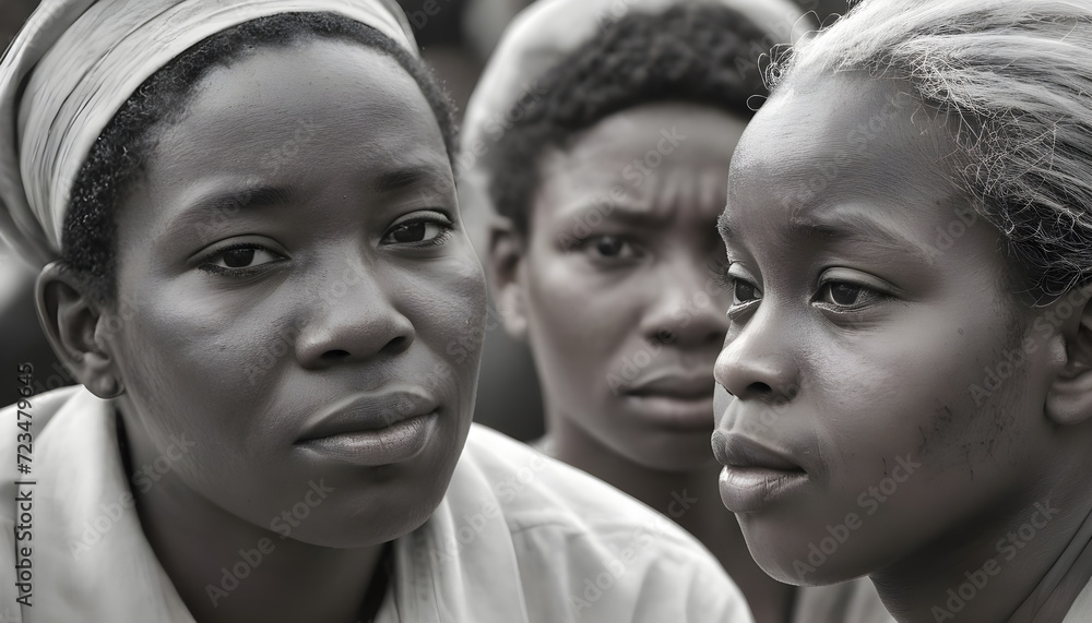 Ai generated photo of black people in black and white for black History ...