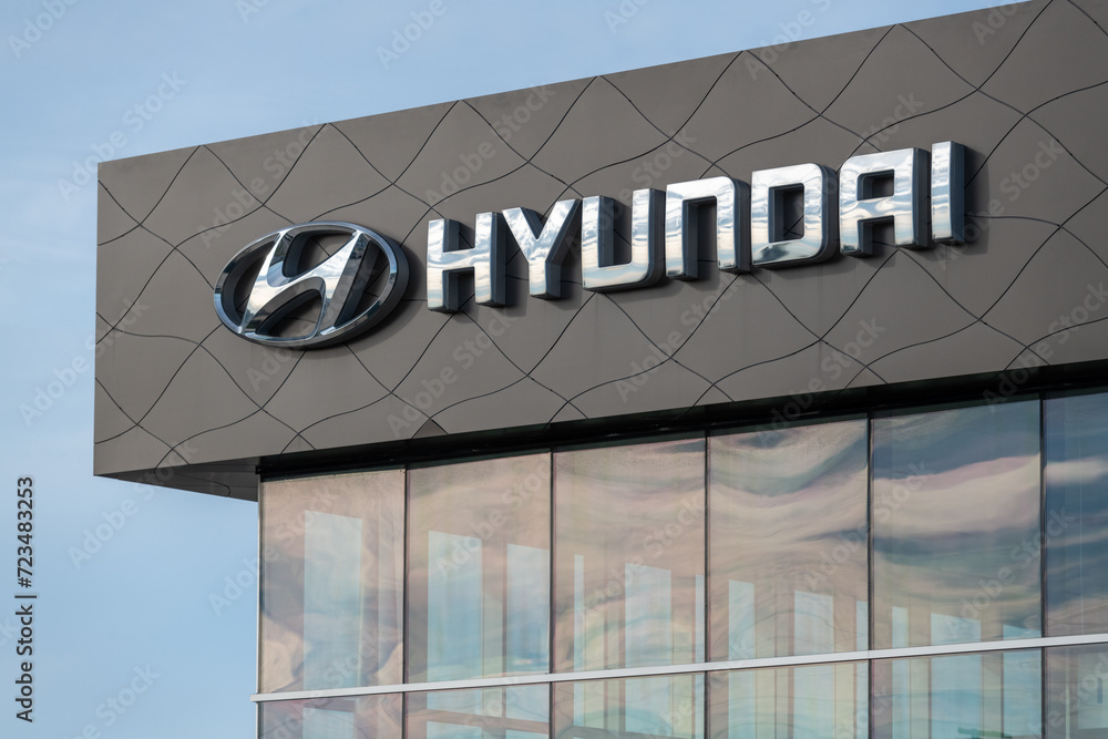 Orlando, Florida, Us-February 2024: The corner of a building with a ...