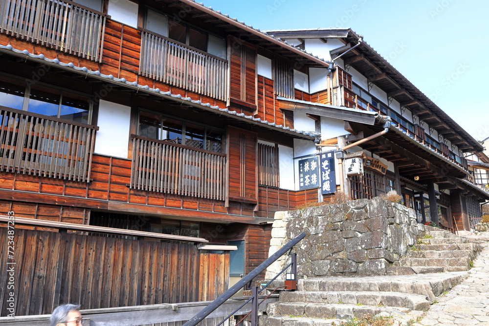 Magome-juku (Nakasendo) a Rustic stop on a feudal-era route at Magome ...