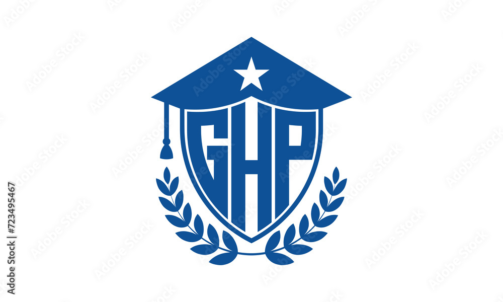 GHP three letter iconic academic logo design vector template. monogram ...