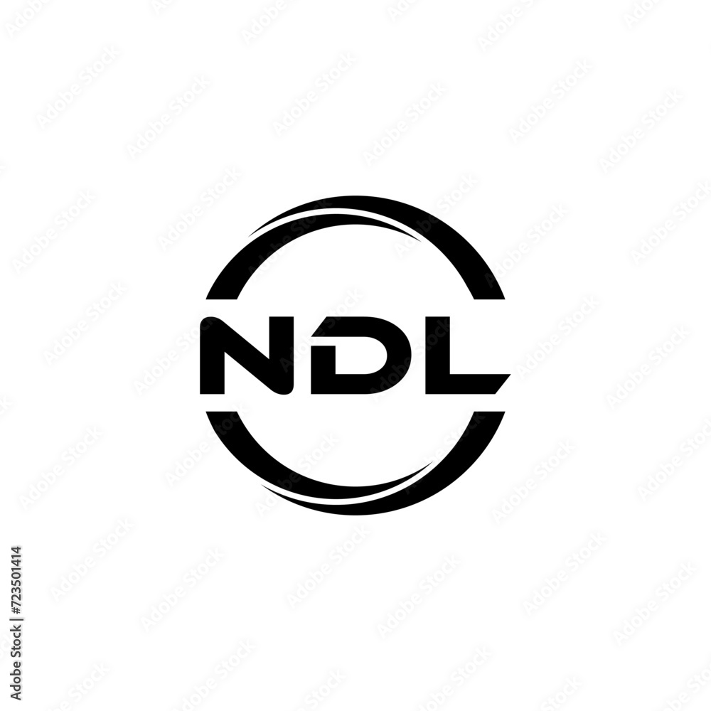 Vecteur Stock NDL letter logo design with white background in ...