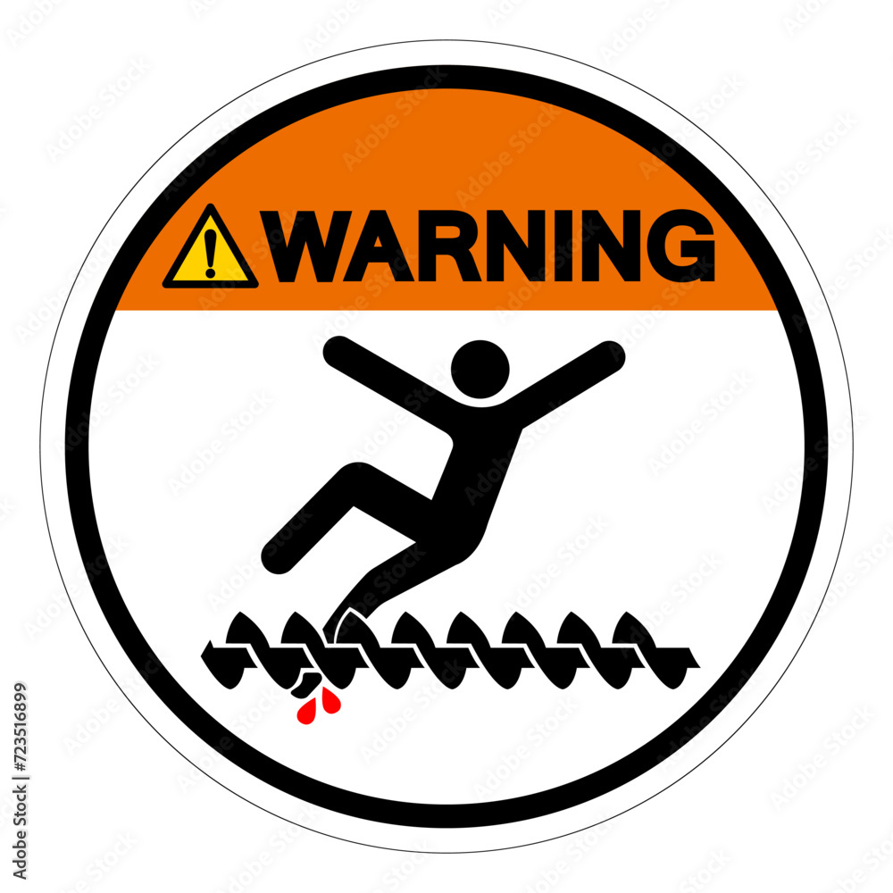 Vecteur Stock Warning Exposed Screw and Moving Parts Guard Symbol Sign ...