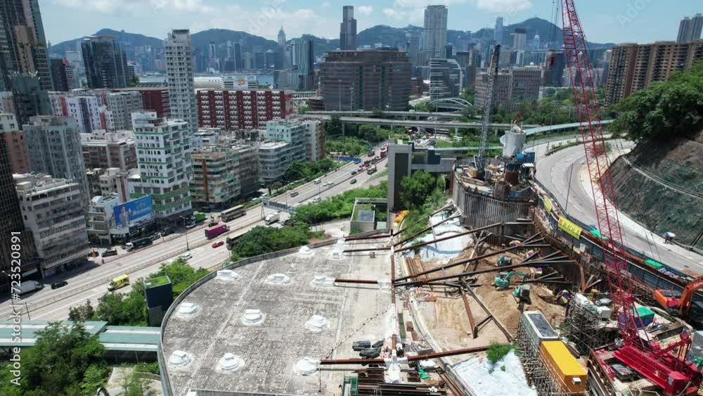 A railway and subway station railroad cover residential project built ...