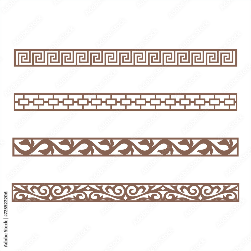 VECTOR BORDER DESIGN FOR CNC LASER CUTING FILE Stock Vector | Adobe Stock