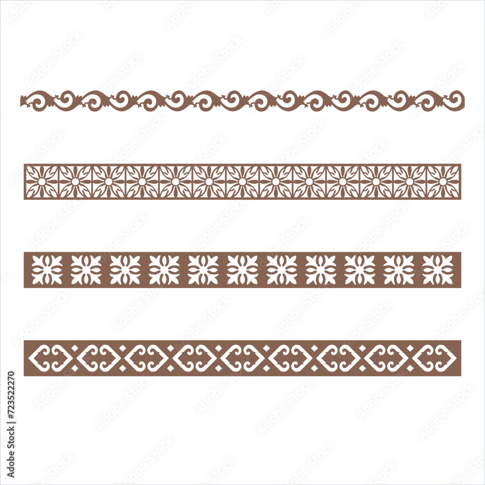 VECTOR BORDER DESIGN FOR CNC LASER CUTING FILE Stock Vector | Adobe Stock
