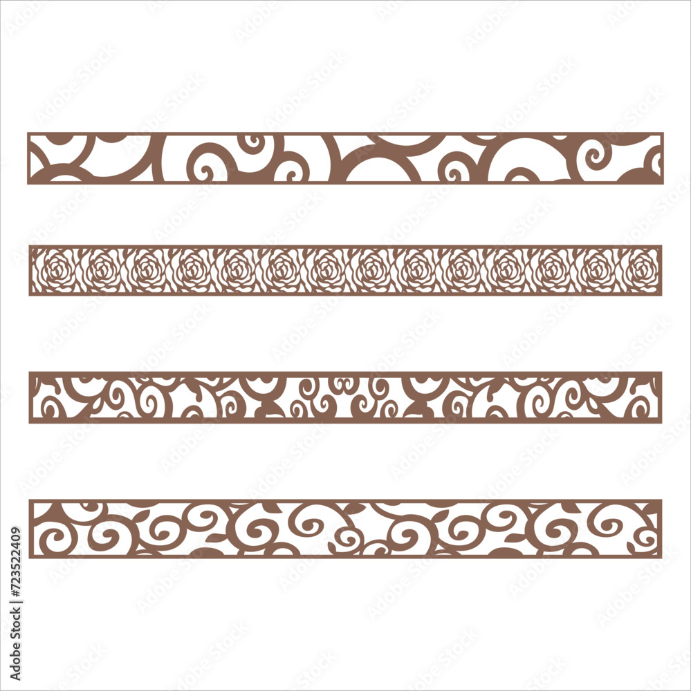 VECTOR BORDER DESIGN FOR CNC LASER CUTING FILE Stock Vector | Adobe Stock