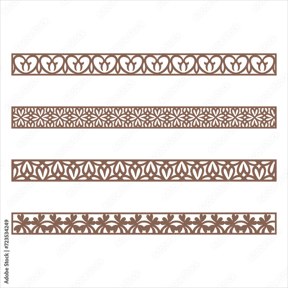 VECTOR BORDER DESIGN FOR CNC LASER CUTING FILE Stock Vector | Adobe Stock