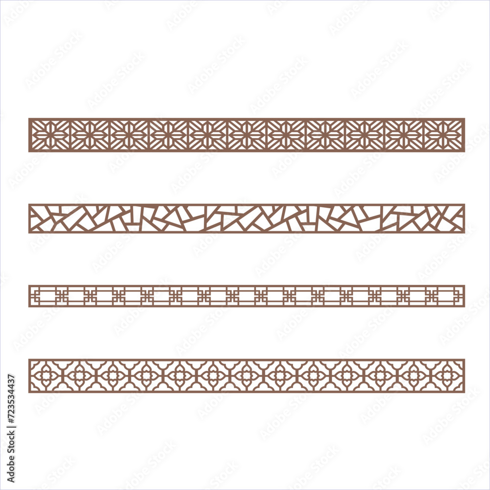 VECTOR BORDER DESIGN FOR CNC LASER CUTING FILE Stock Vector | Adobe Stock