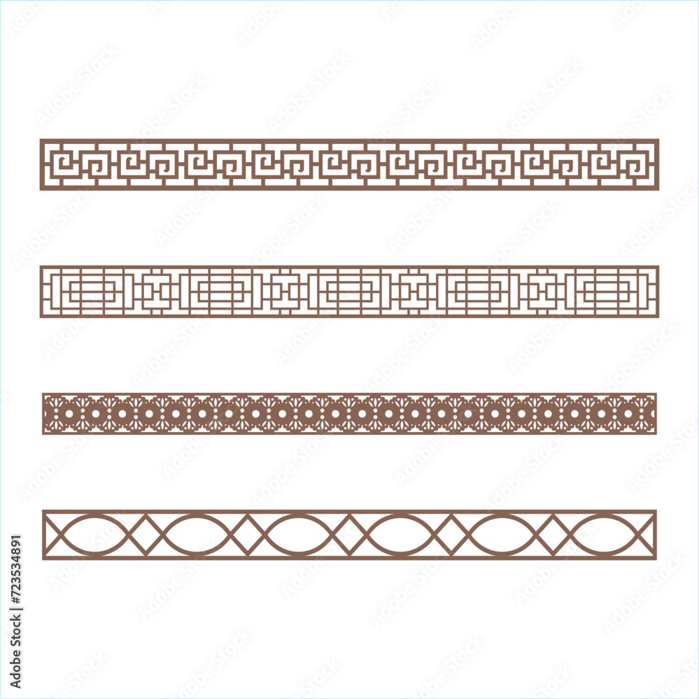 VECTOR BORDER DESIGN FOR CNC LASER CUTING FILE Stock Vector | Adobe Stock